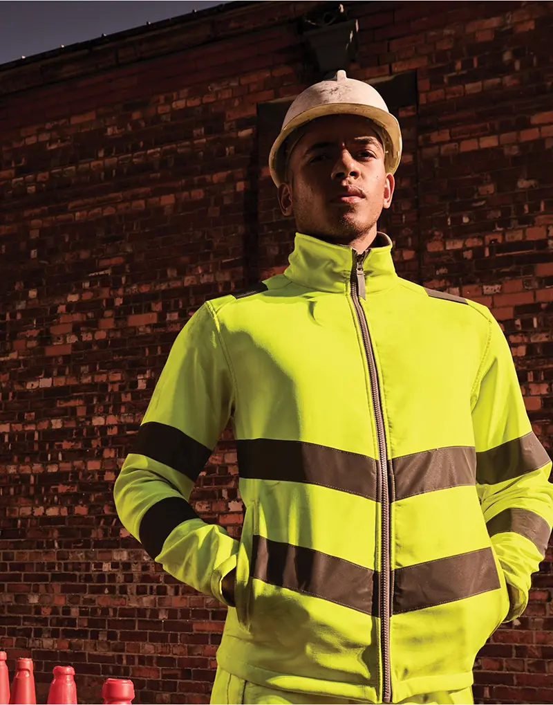 Regatta High Visibility Hi-Vis Pro Contract Ablaze 2 Layer Softshell ...