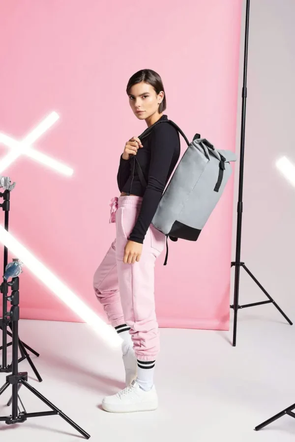 Bagbase Reflective Roll Top Backpack - Wholesale T-Shirts & Hoodies | Custom Workwear